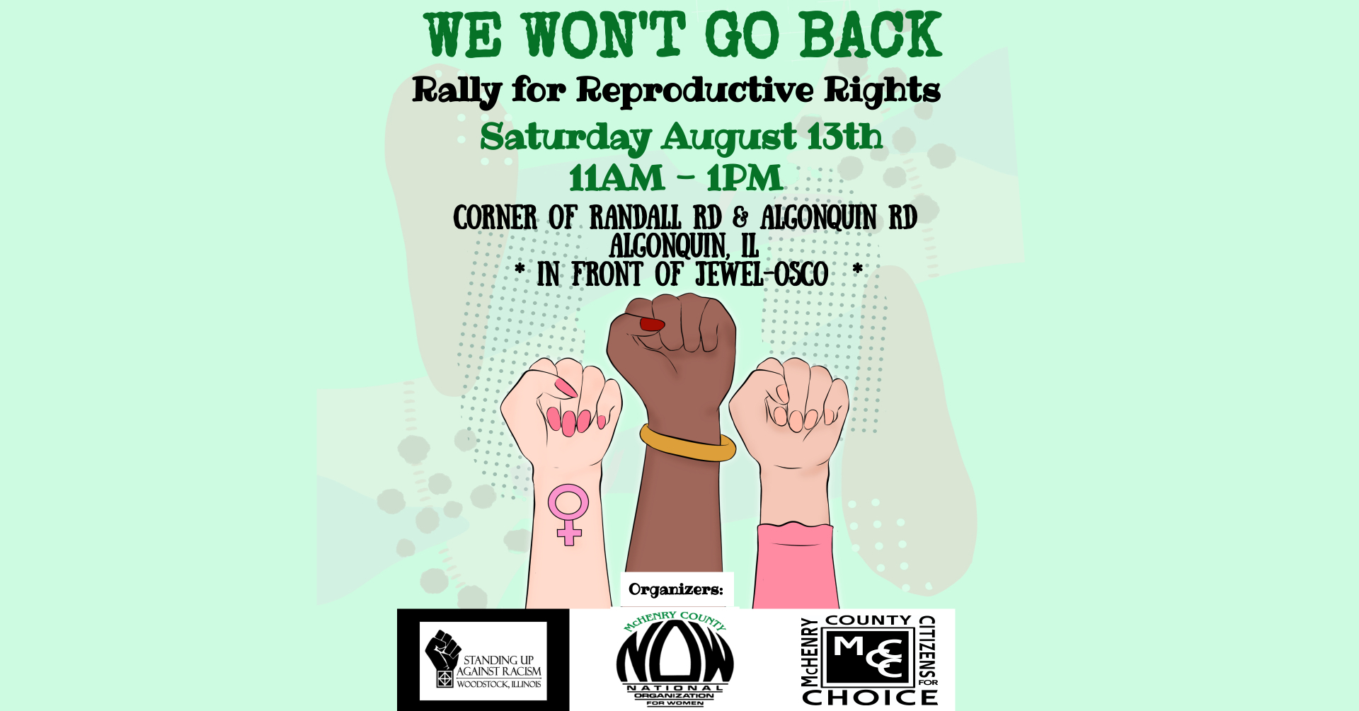 We Won't Go Back: Rally for Reproductive Rights - NOW - North/Northwest ...